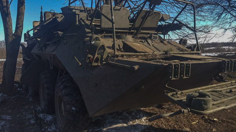 The Russian servicemen lost two newest R-149BMR commando staff vehicles ...
