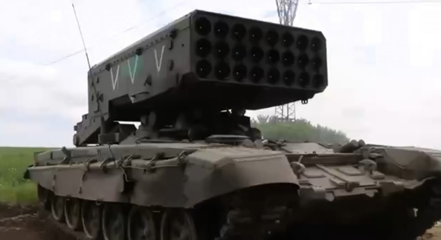 Border Guards’ Drone Destroys TOS-1A Solntsepyok in Russia - Militarnyi