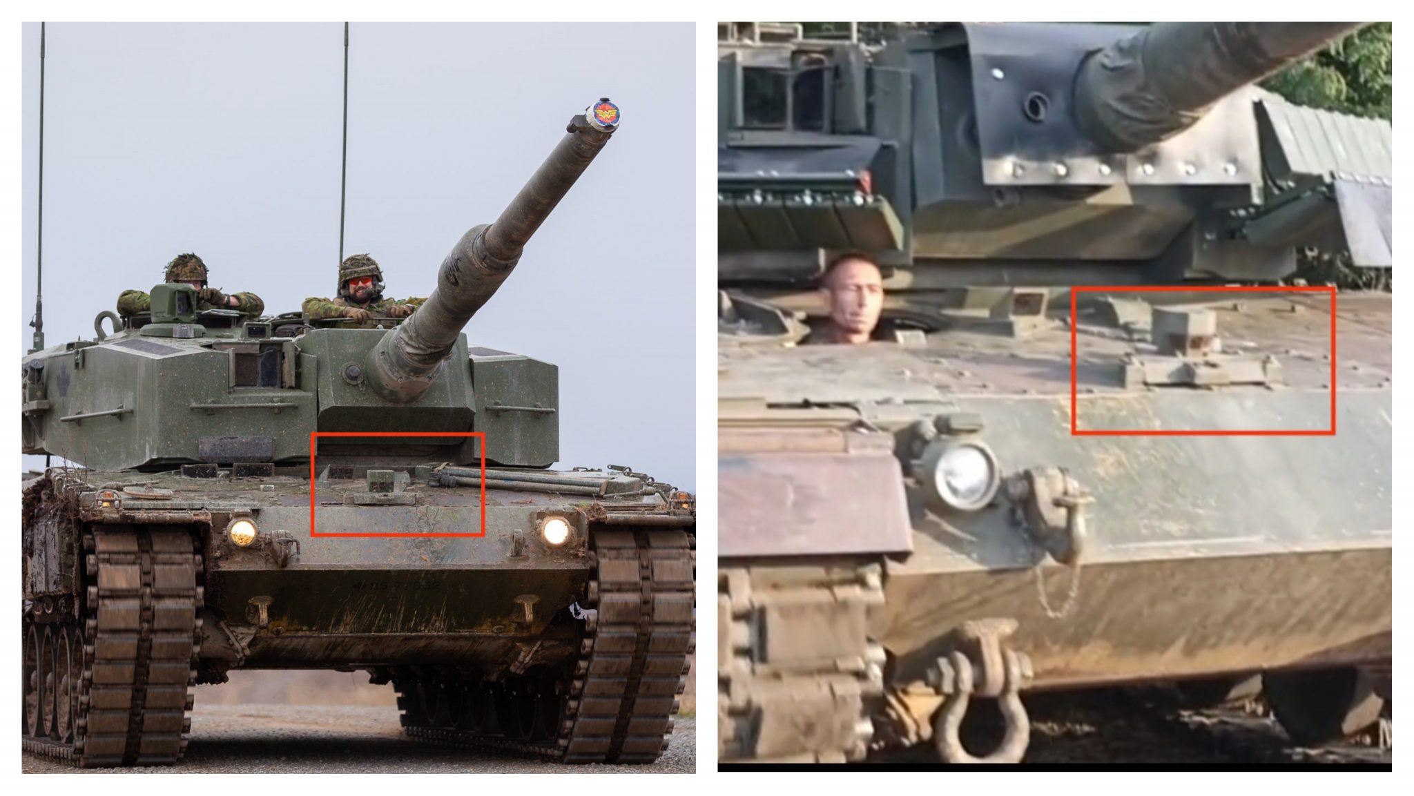 Ukraiński Leopard 2A4 został wyposażony w pancerz reaktywny