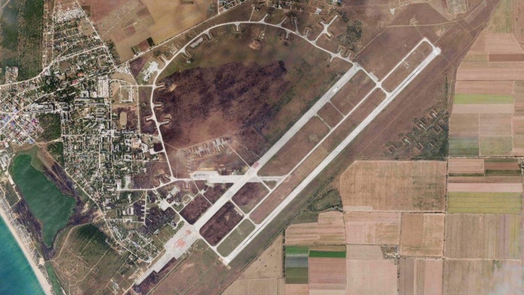 Russian command post has been hit at the Saki military air base ...