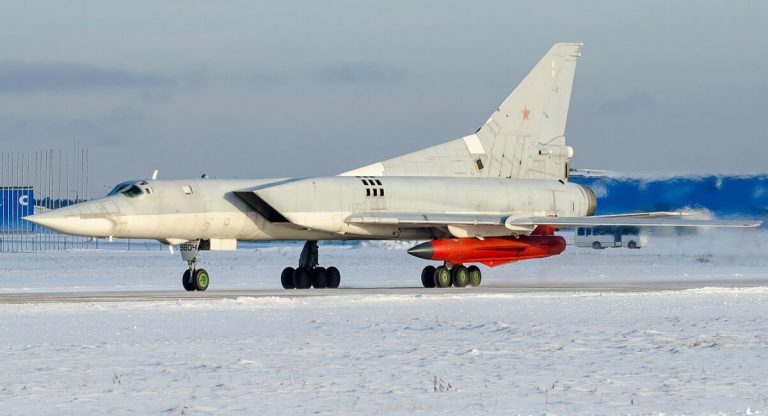 A Tu-22M3 long-range strategic bomber crashes in Russia
