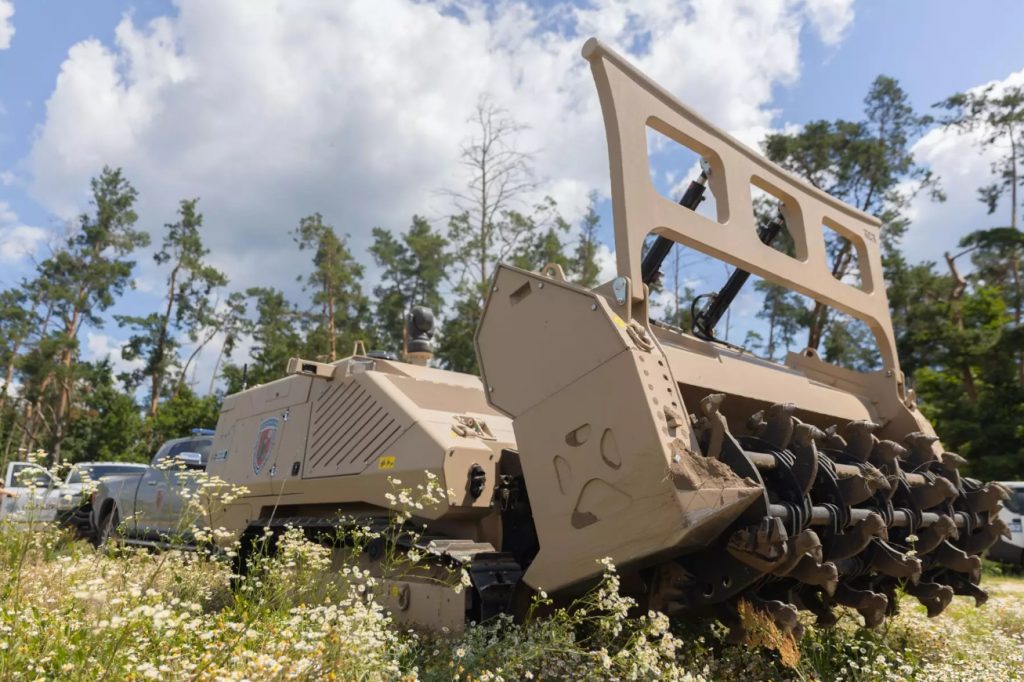 The United States transferred the GCS-200 mine-clearing vehicle to ...