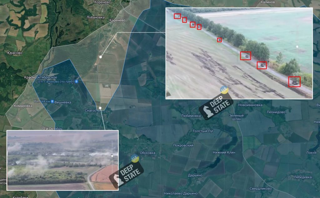 Ukrainian troops hit Russian equipment near the village of Snagost in ...
