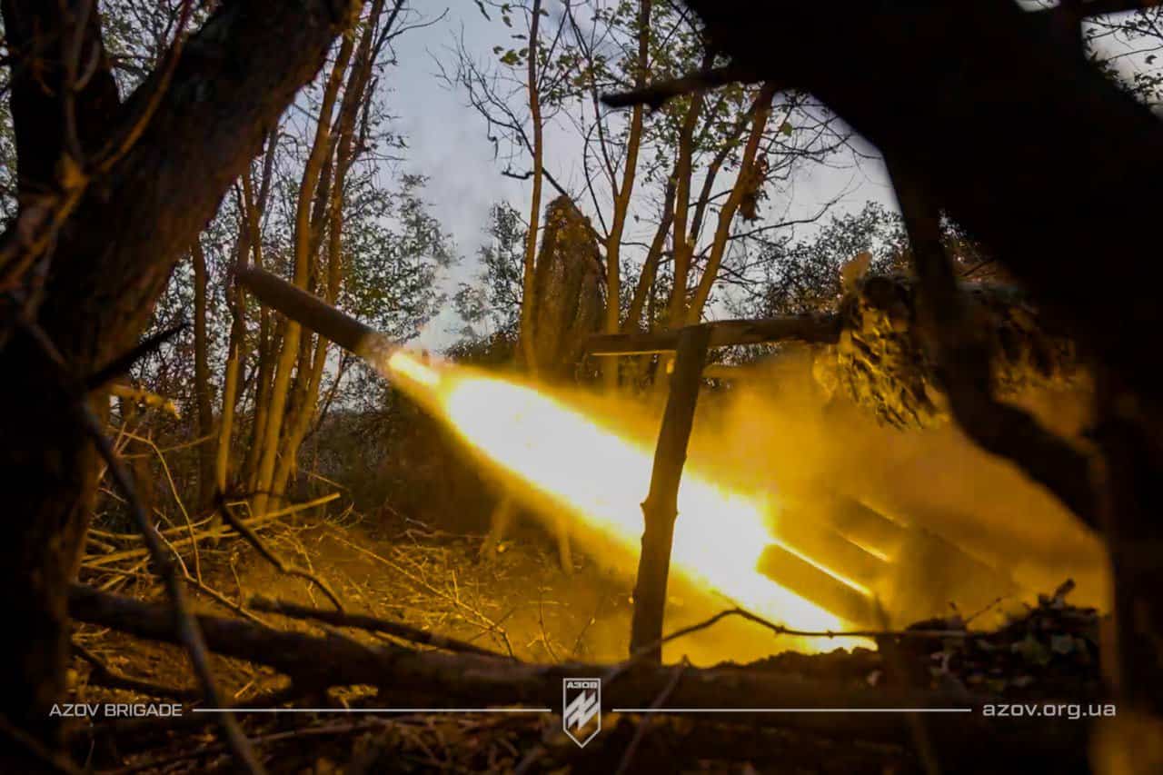 Azov Brigade uses Croatian RAK-SA-12 MRL near New York, Ukraine ...