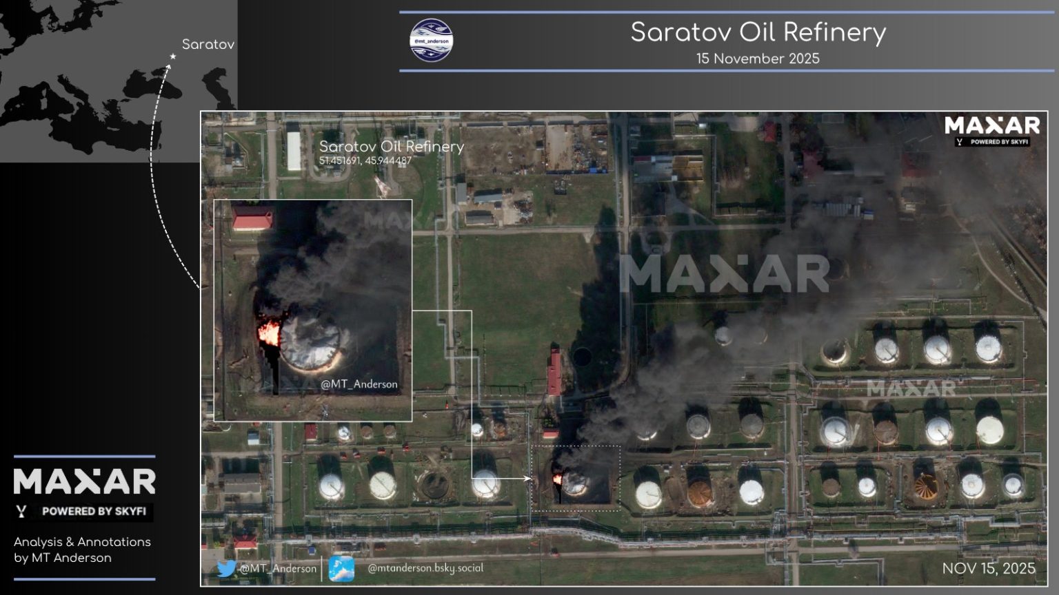 Strike on Saratov Oil Refinery: Large Fuel Tank Destroyed - Militarnyi