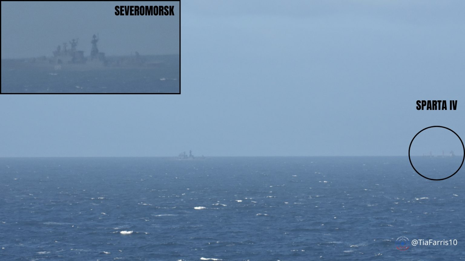 Two Cargo Ships Escorted by Russian Destroyer Severomorsk Were Spotted ...